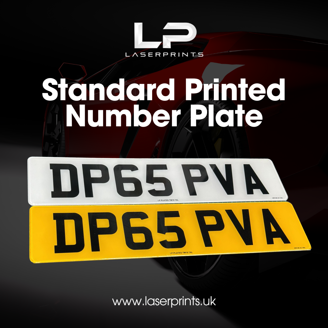 Printed Standard Number Plate – Laser Prints