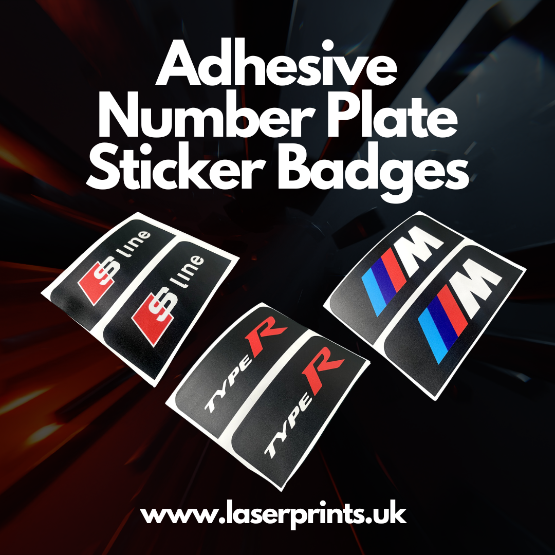 Adhesive Number Plate Sticker Badges – Laser Prints